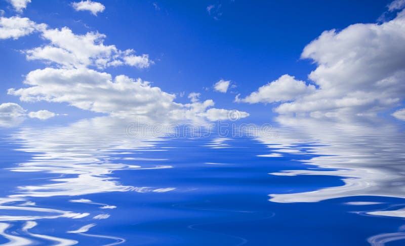 Water Reflection White Cloud Stock Image - Image of smooth, white: 4696055
