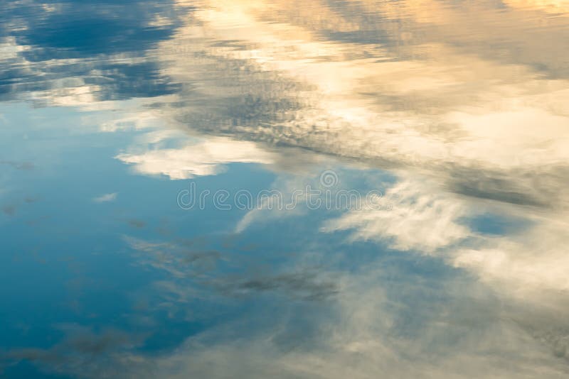 Water Reflection with Shadow Tree and Sky in Public Park Stock Photo ...