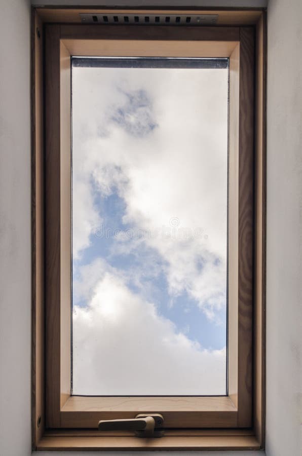 Sky through the window stock image. Image of cloud, contemporary ...