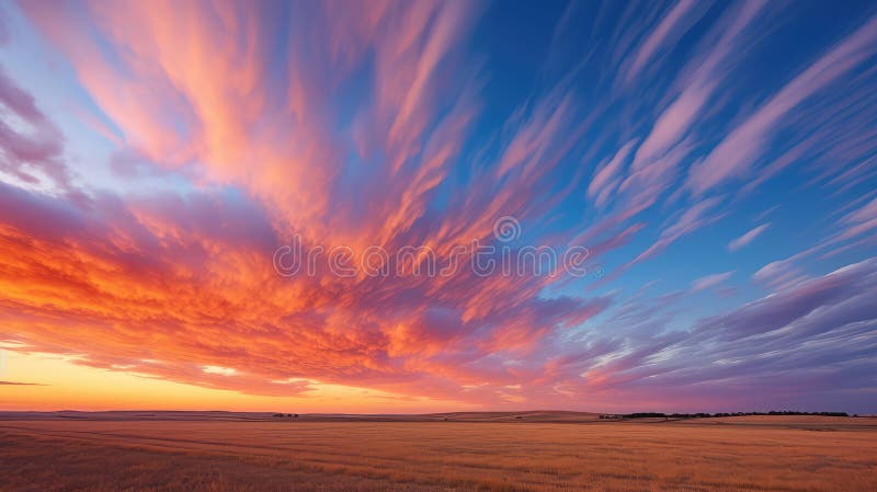 Sky windy clouds stock illustration. Illustration of field - 383479556