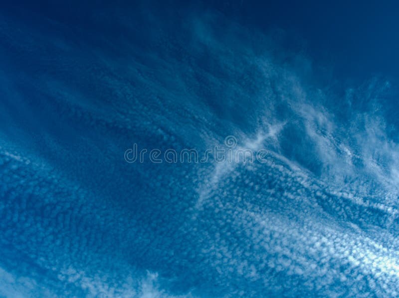 Sky with Wispy Cirrus Clouds Creating Stock Image - Image of natural ...