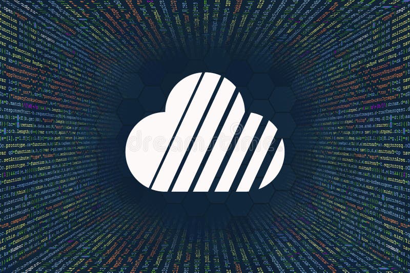 Skycoin Sky Cryptocurrency Symbol A Tunnel From A Computer Program Code Programmer Strings Of