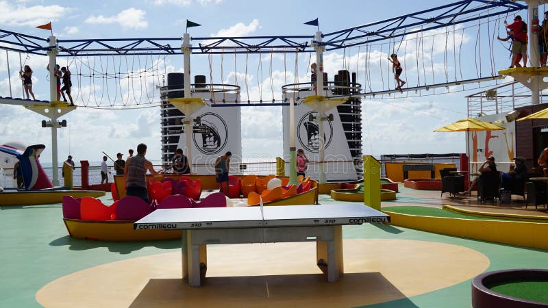 SkyCourse on the Carnival Breeze Editorial Photography - Image of lido ...