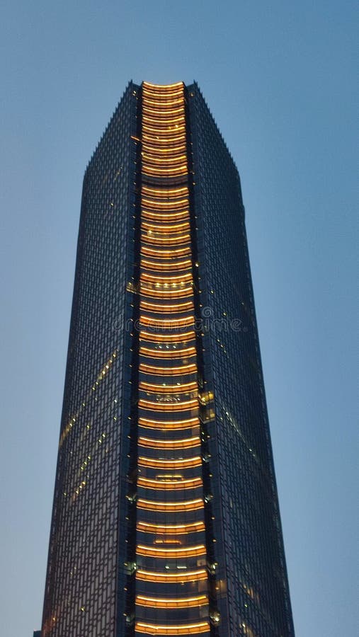 Skycraper Building View at Sunset Time Stock Image - Image of skycraper ...