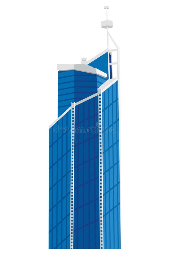 Skycraper center building stock vector. Illustration of ocean - 301517643