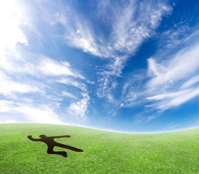 Skydiver Falling through the Air Stock Photo - Image of people, skill ...