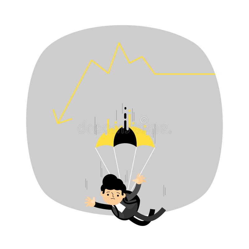 The Skydiver Fell because the Parachute Had a Problem Stock Vector ...