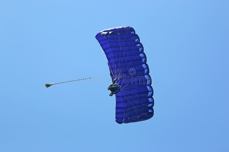Skydiver Flying Wing in a Blue Sky Stock Image - Image of blue ...