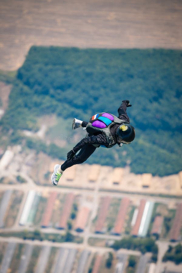 Skydiver in free stock photo. Image of high, skydive - 58254642