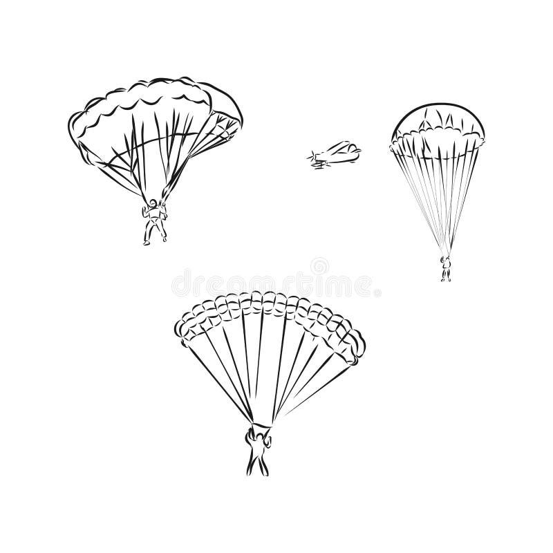 Parachute Line Drawing Stock Illustrations – 449 Parachute Line Drawing ...