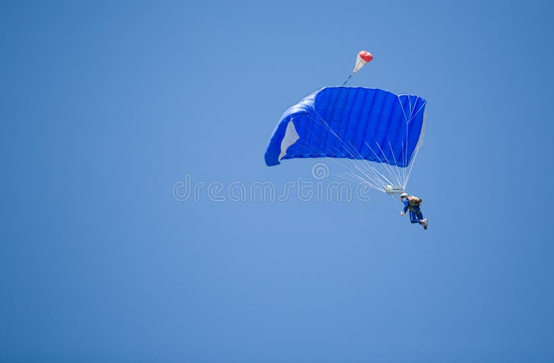 Skydiver with Parachute stock image. Image of extreme - 32372015