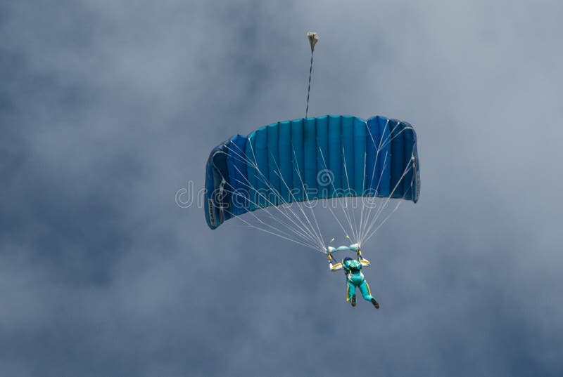 A Skydiver Performing Skydiving with Parachute Editorial Photo - Image ...