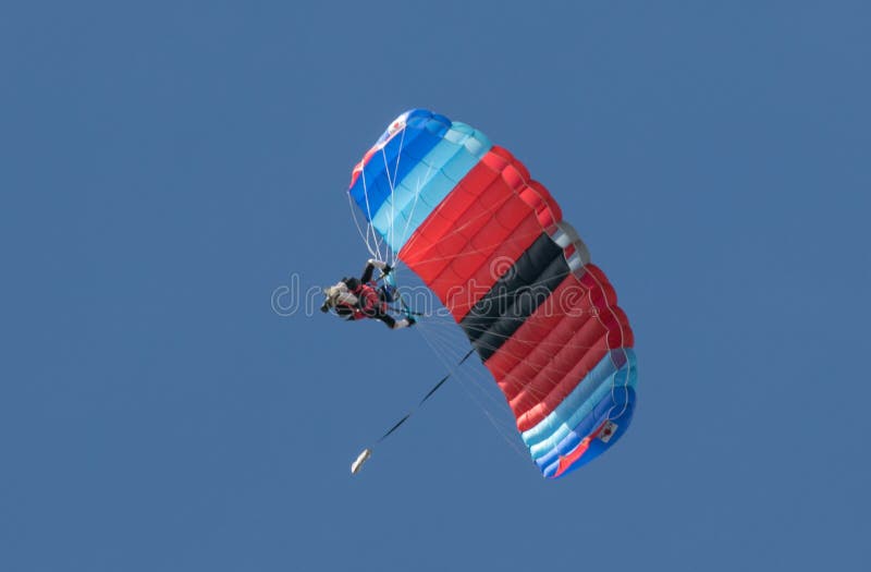 A Skydiver Performing Skydiving with Parachute Editorial Image - Image ...