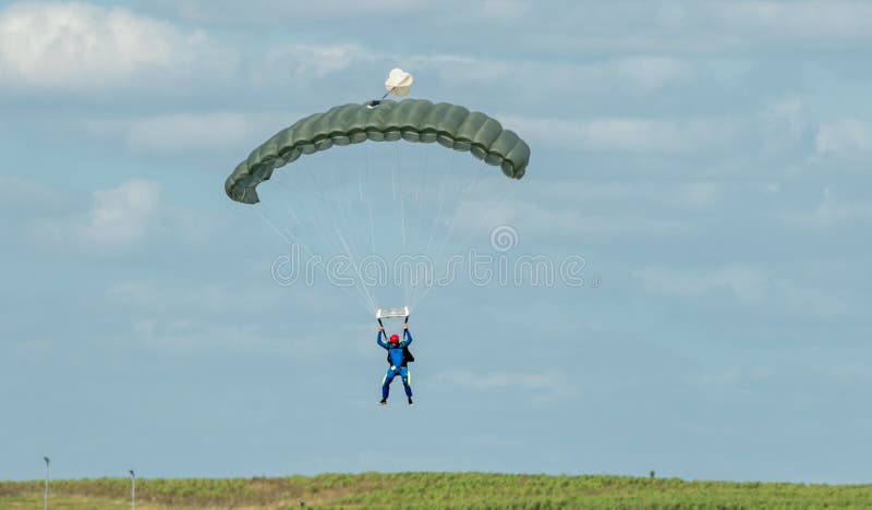 A Skydiver Performing Skydiving with Parachute Editorial Photo - Image ...