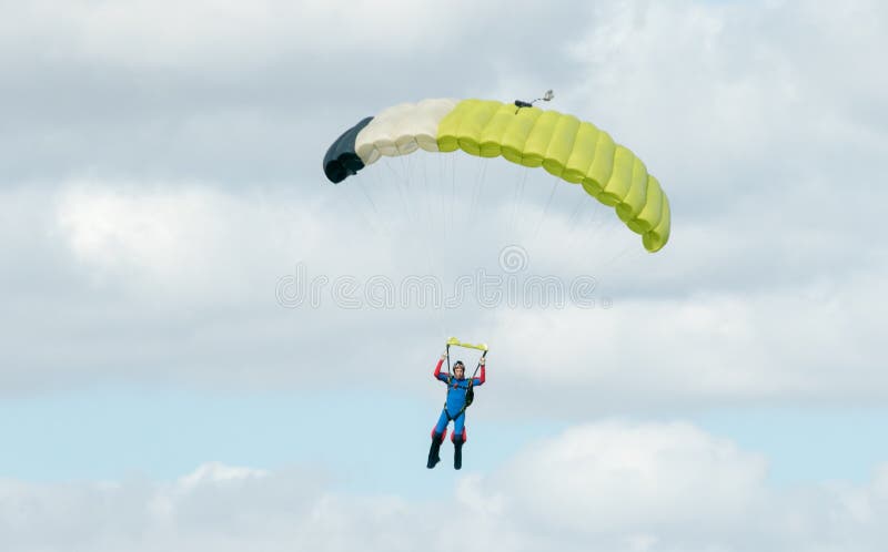 A Skydiver Performing Skydiving with Parachute Editorial Photography ...