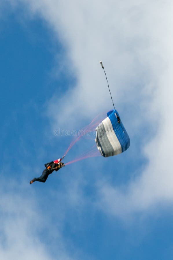 A Skydiver Performing Skydiving with Parachute Editorial Stock Photo ...