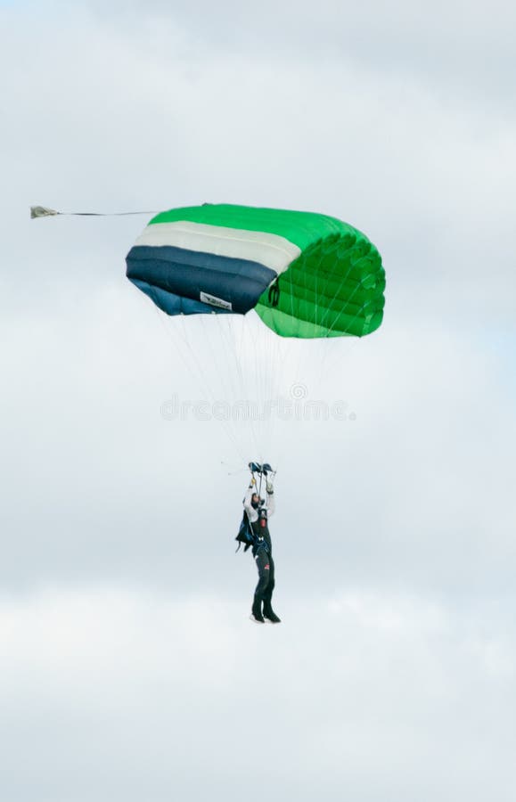 A Skydiver Performing Skydiving with Parachute Editorial Stock Image ...