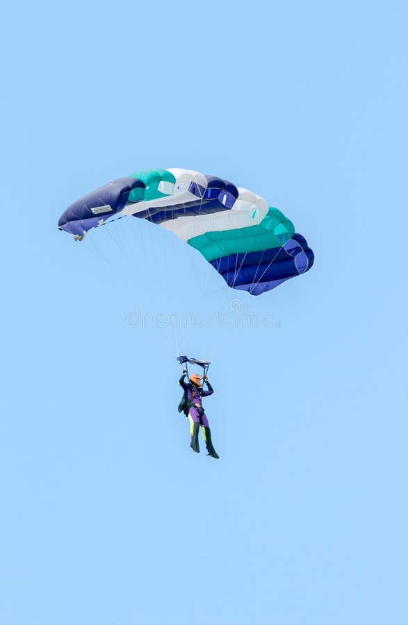 A Skydiver Performing Skydiving with Parachute Editorial Photography ...