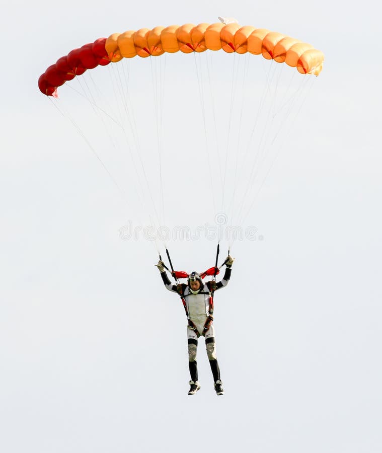 A Skydiver Performing Skydiving with Parachute Editorial Image - Image ...
