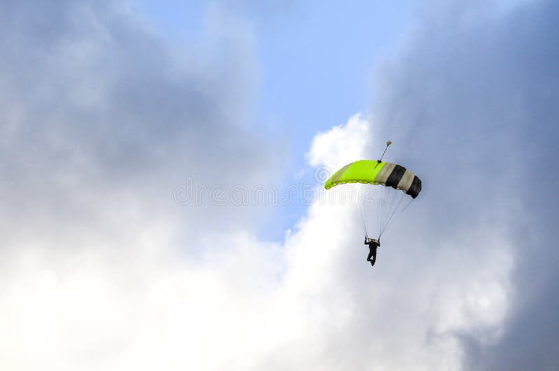 A Skydiver Performing Skydiving with Parachute Editorial Stock Photo ...