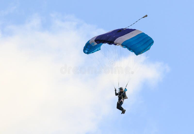 A Skydiver Performing Skydiving with Parachute Editorial Photo - Image ...