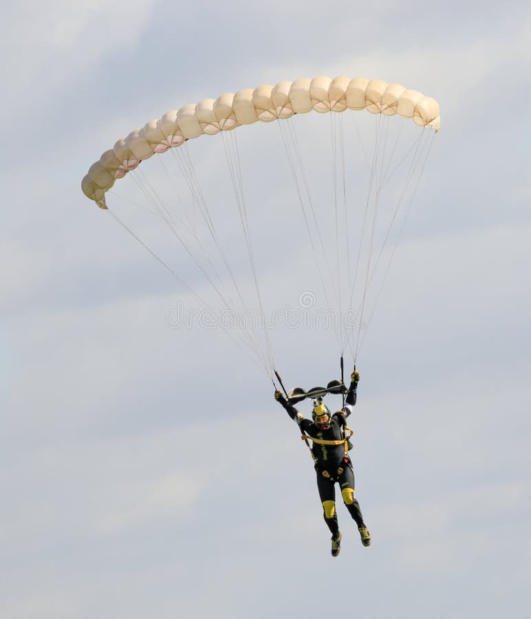 A Skydiver Performing Skydiving with Parachute Editorial Image - Image ...
