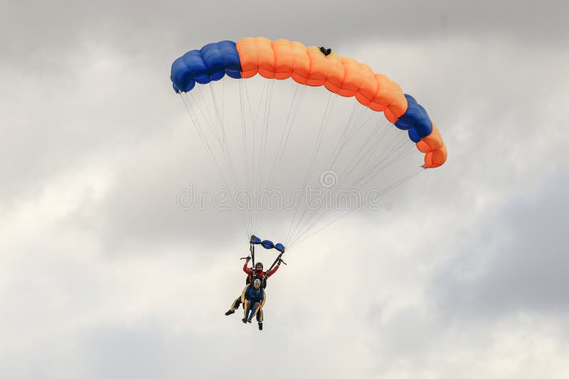 A Skydiver Performing Skydiving with Parachute Editorial Photography ...