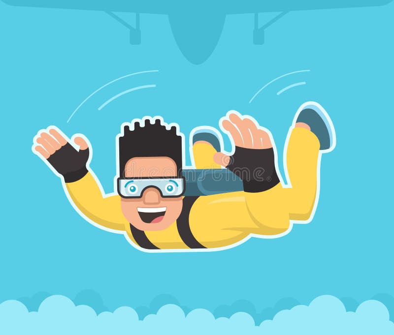 Tandem Sky Diving stock vector. Illustration of instructor - 21117215