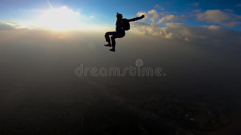 Skydivers Making a Two Way Formation Night Jump Stock Video - Video of ...