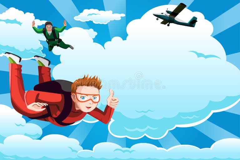 Cartoon Skydiving Stock Illustrations – 3,544 Cartoon Skydiving Stock ...