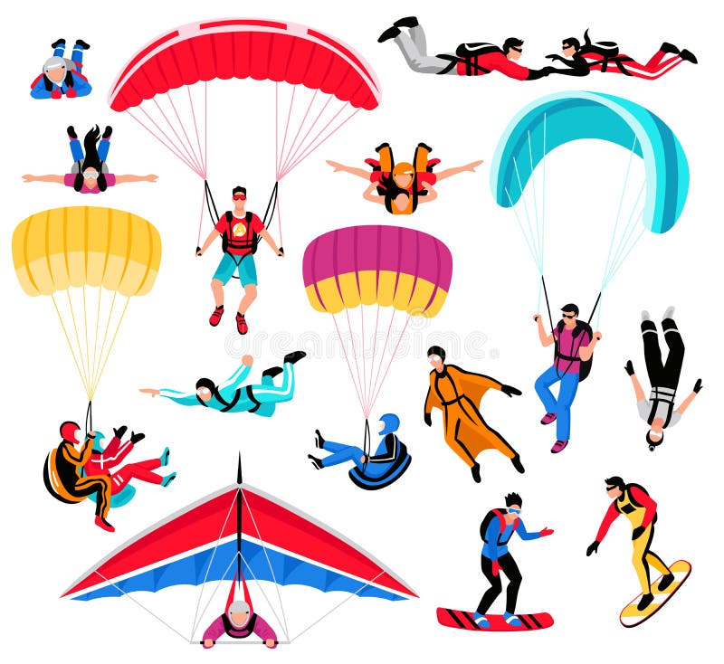 Skydiving Instructor Abstract Poster Stock Vector - Illustration of ...