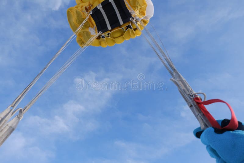 Skydiving. the Deployment Ofa Parachute. Stock Photo - Image of ...