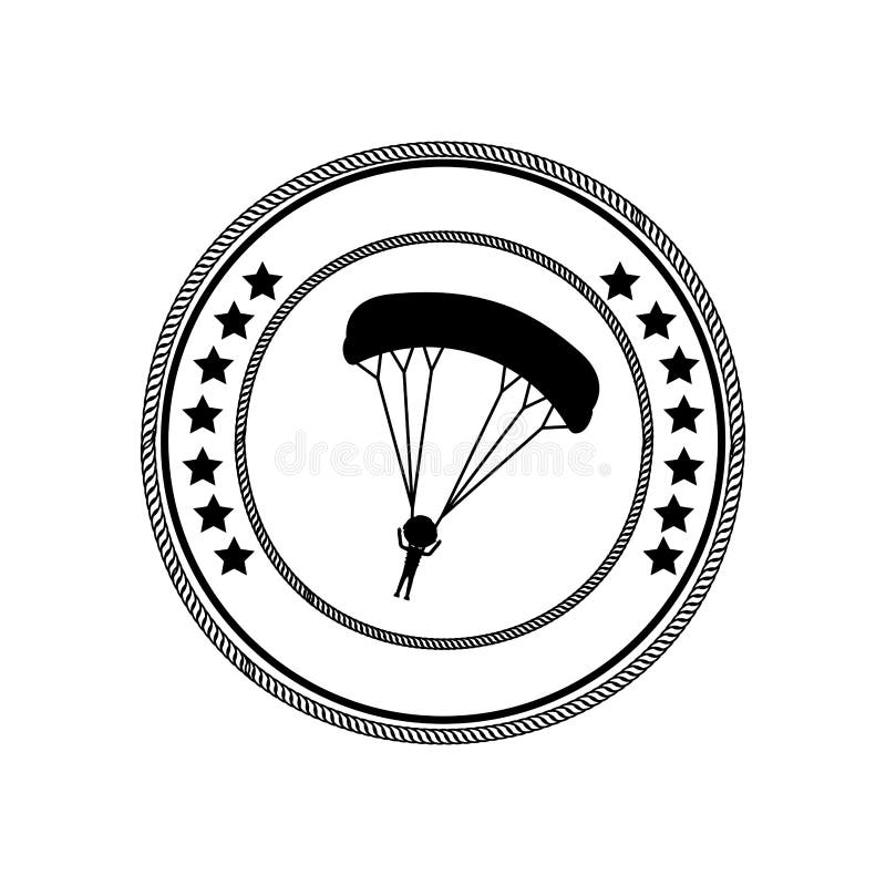 Skydiving extreme sport stock vector. Illustration of parachute - 84583594