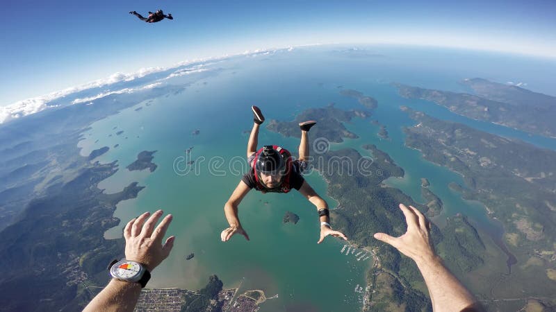 Skydiving First Person View. Stock Image - Image of chocolate, arabian ...