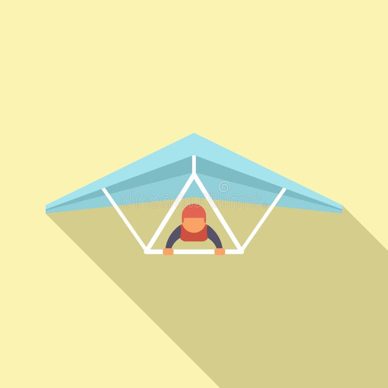 Skydiving Fly Icon Flat Vector. Hang Glider Stock Vector - Illustration ...