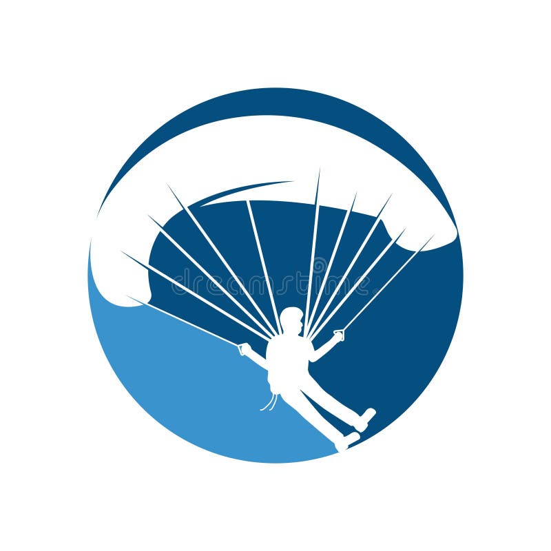 Skydiving Logo Design Vector Template, Parachuting Design Stock ...