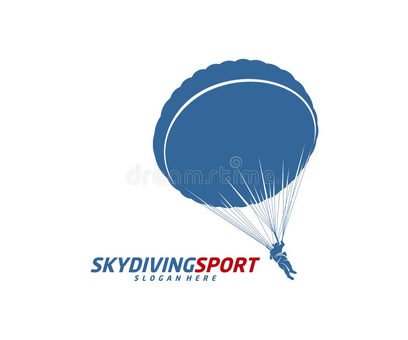 Skydiving Logo Vector Illustration Design Stock Vector - Illustration ...