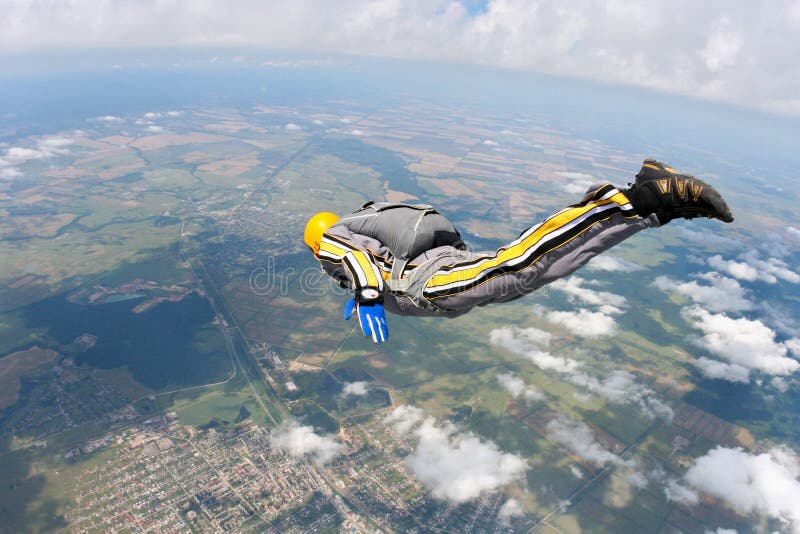 Sky Diving Free Fall stock photo. Image of goggles, diver - 6994956