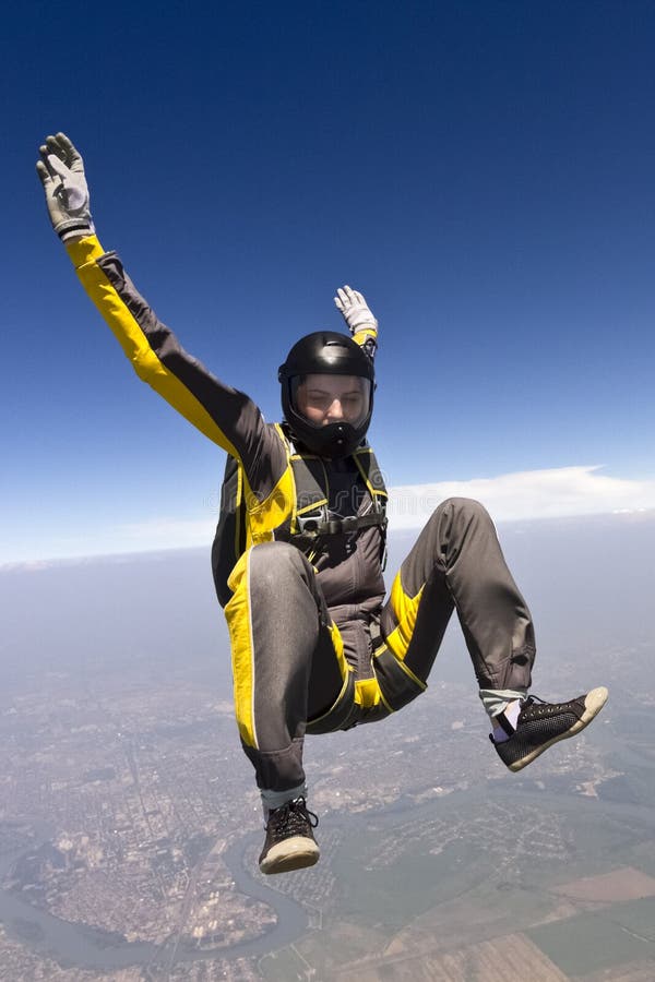 Skydiver stock photo. Image of diving, flyer, helmet - 15504846