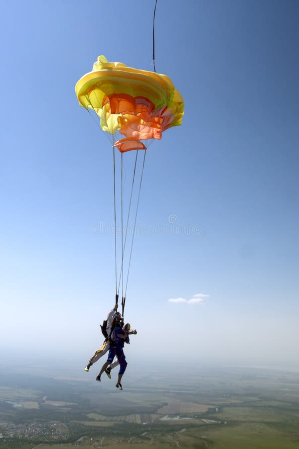 Skydiving Photo. Flying in a Free Fall. Stock Image - Image of student ...