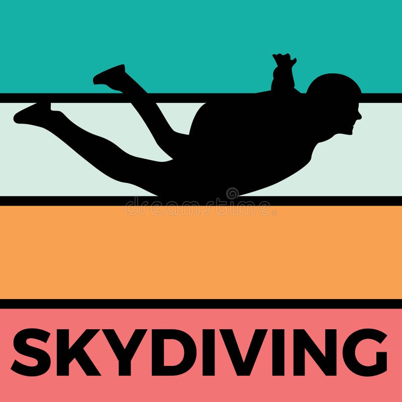 Skydiving Silhouette Sport Activity Vector Graphic Stock Vector ...
