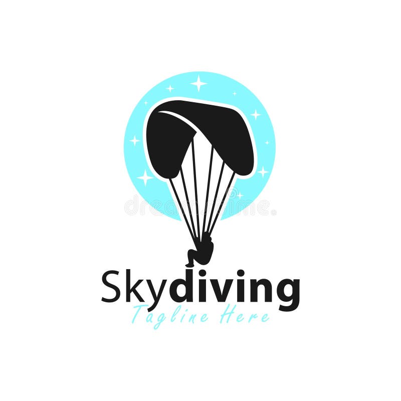 Skydiving Sport Illustration Logo Stock Vector - Illustration of ...