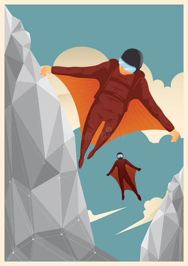 Skydiving. Vector Illustration Decorative Design Stock Vector ...