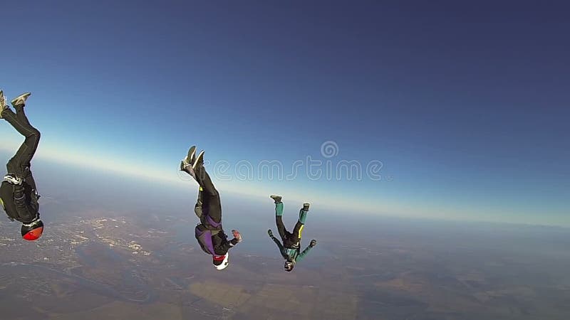 Skydiving video. stock video. Video of lands, clouds - 56546743