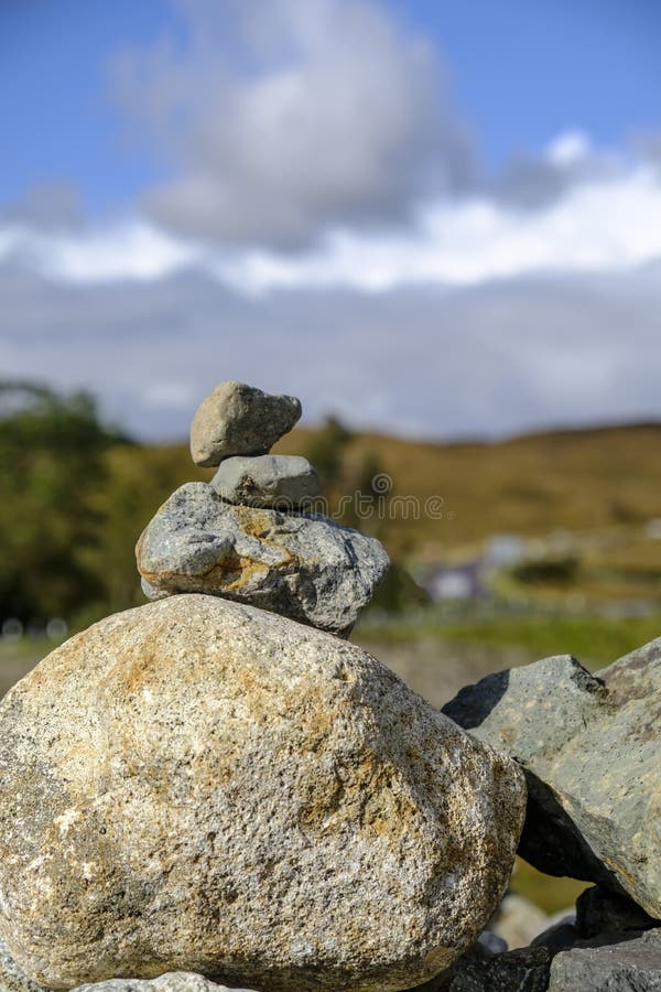 Skye stone cairn stock image. Image of scenery, rock - 79669883