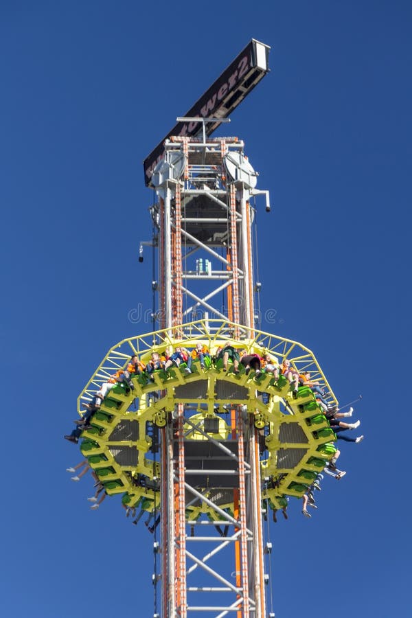 Skyfall Fun Ride at Oktoberfest in Munich, Germany, 2015 Editorial ...