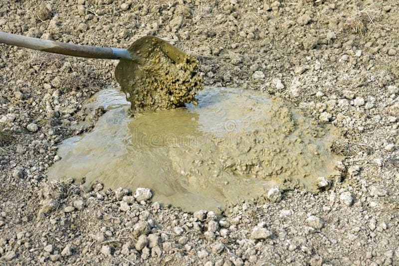 Skyffla Gyttja Under Konstruktion Fotografering för Bildbyråer - Bild ...