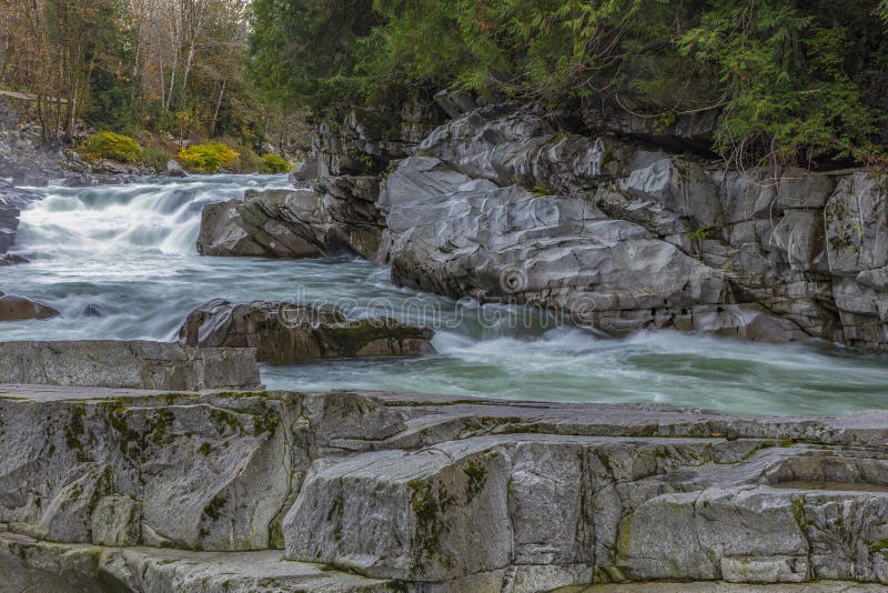 Eagle Falls, Skykomish River, Washington State Stock Photo - Image of ...
