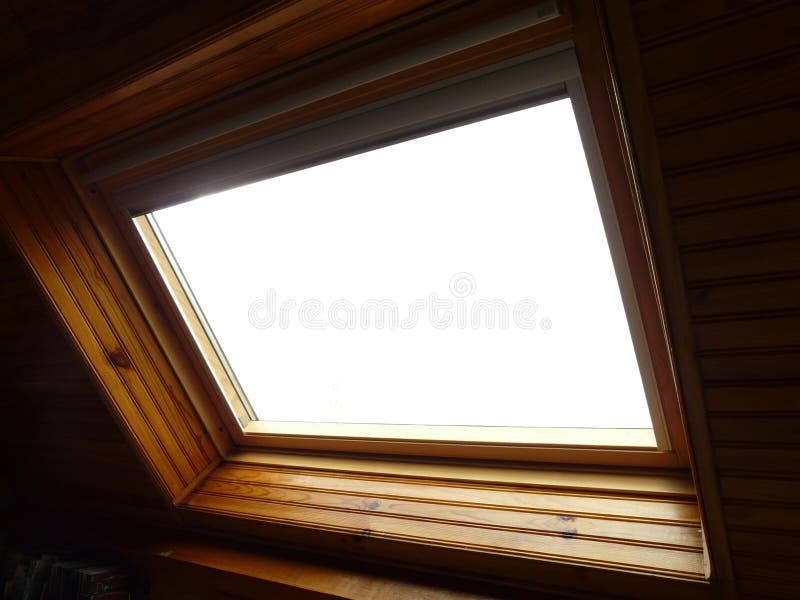 Skylight View of Clear Blue Sky Stock Photo - Image of light, windows ...