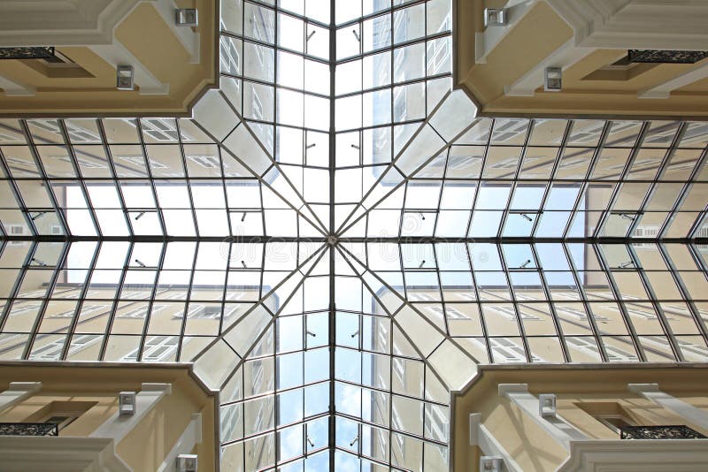 Skylight Cross Window stock photo. Image of corridor - 119169242